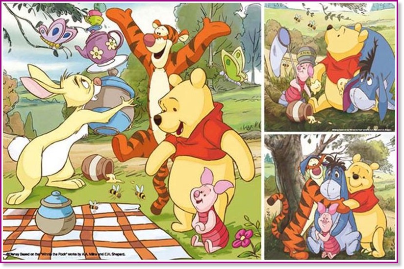 Мечо Пух - Три пъзела - 里 - store.bg