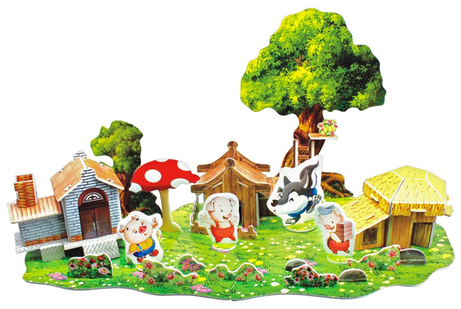 Трите прасенца - 3D пъзел - 里 - store.bg