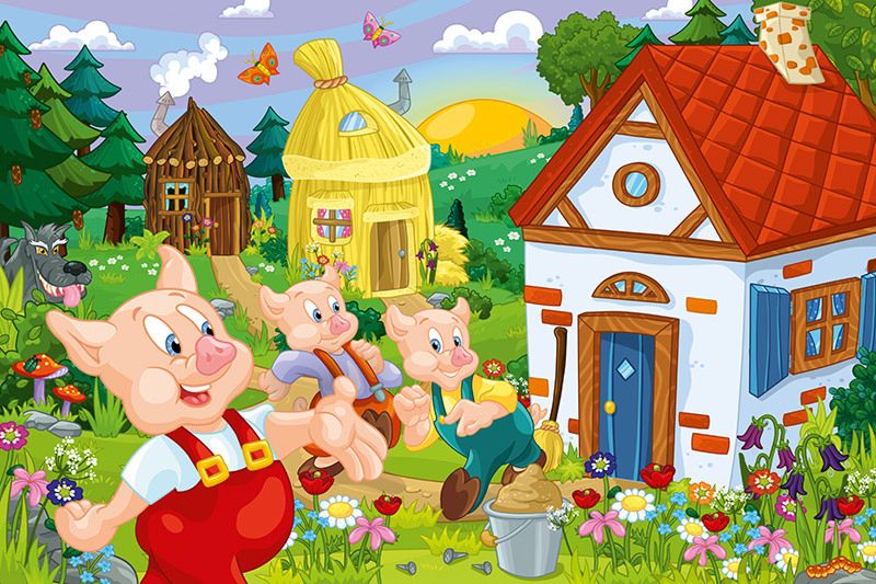 Трите прасенца - Детски пъзел с големи елементи - 里 - store.bg