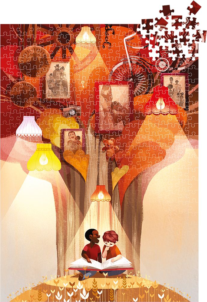 Пъзел с родословно дърво от 500 части Dixit + карта - store.bg