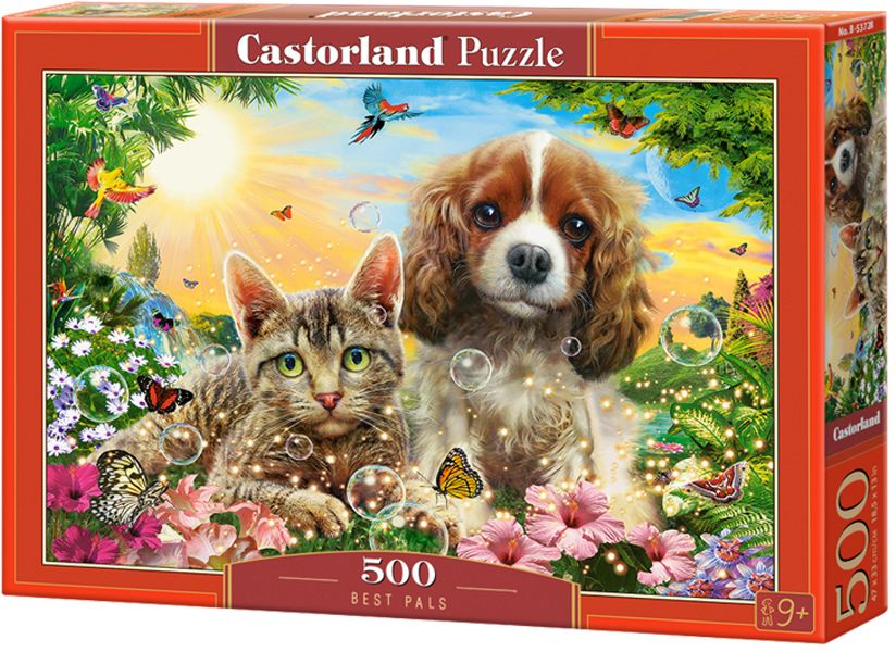 Пъзел с куче и коте приятели Castorland 500 части - store.bg