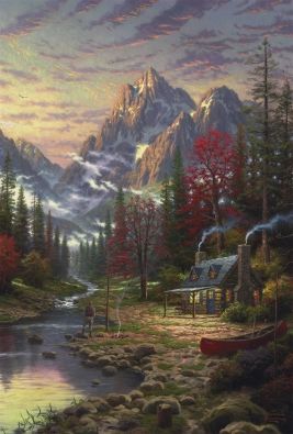 Планински поток - Томас Кинкейд (Thomas Kinkade) - 里 пъзел - store.bg