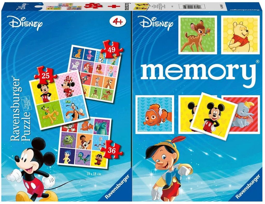 3 пъзела с Мики Маус и героите на Дисни + мемо игра - store.bg